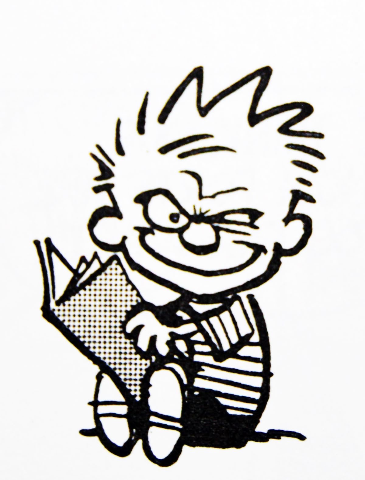Calvin reading